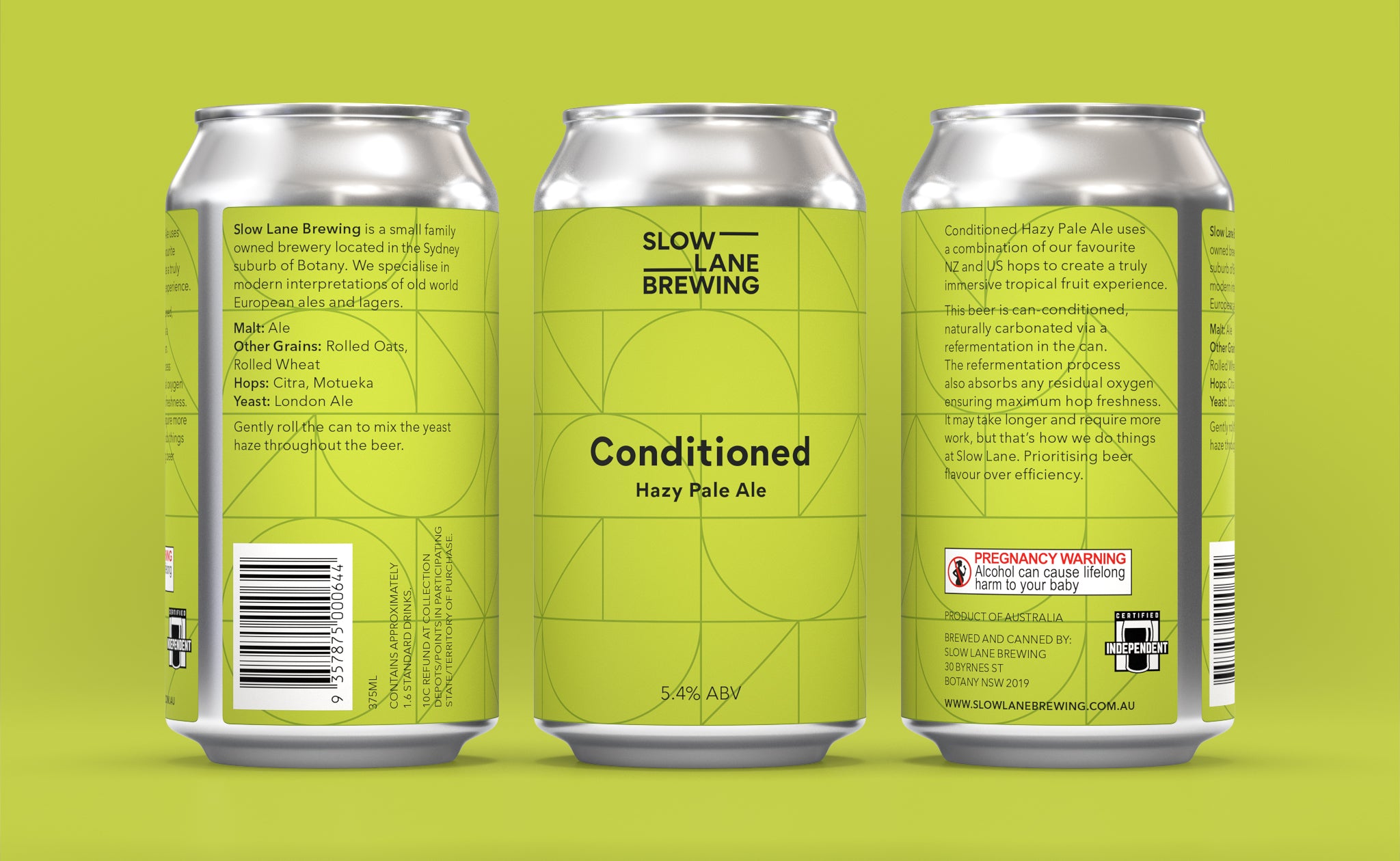 Conditioned - Hazy Pale Ale 5.4% – Slow Lane Brewing