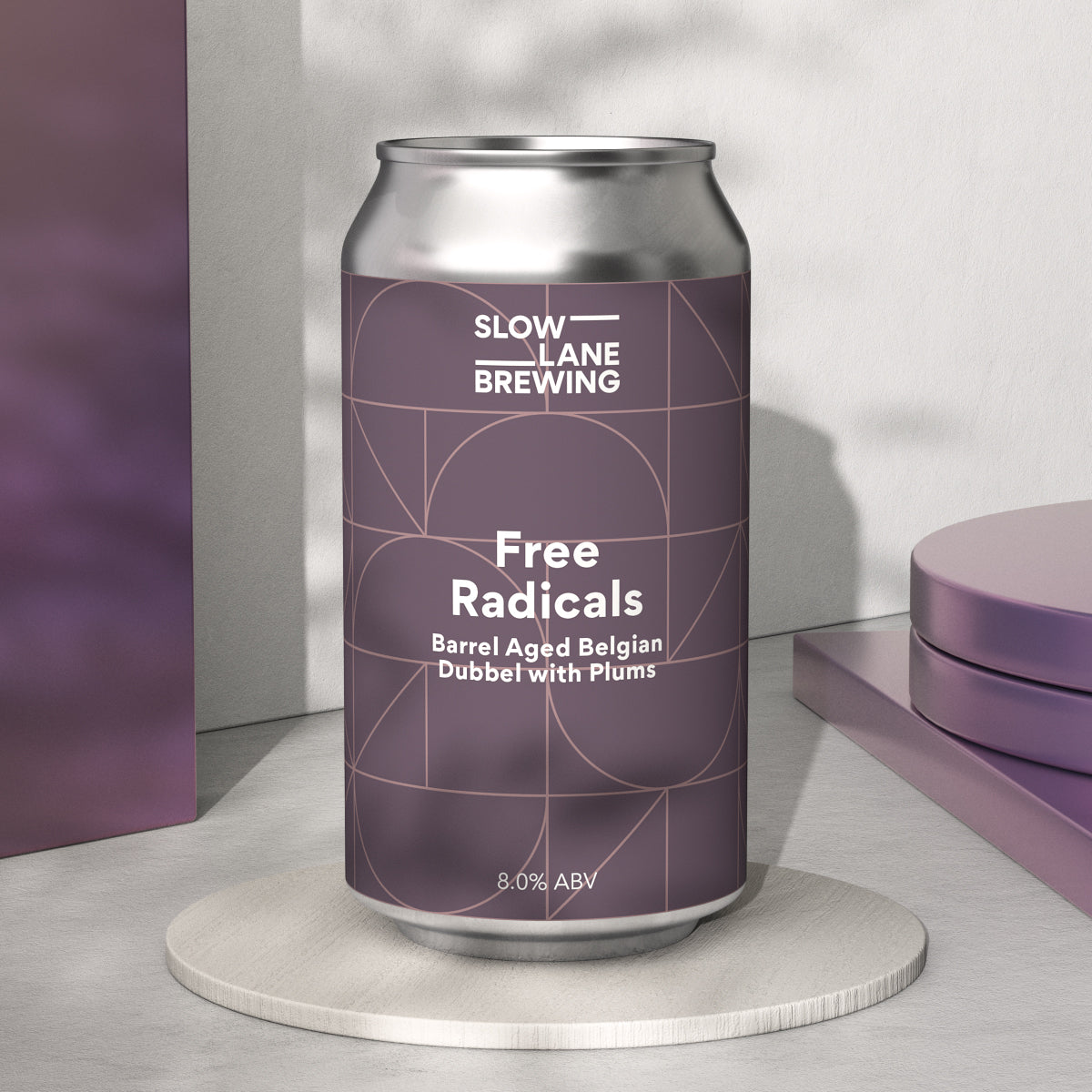 Free Radicals - BA Sour Belgian Dubbel with Plums 8% – Slow Lane Brewing