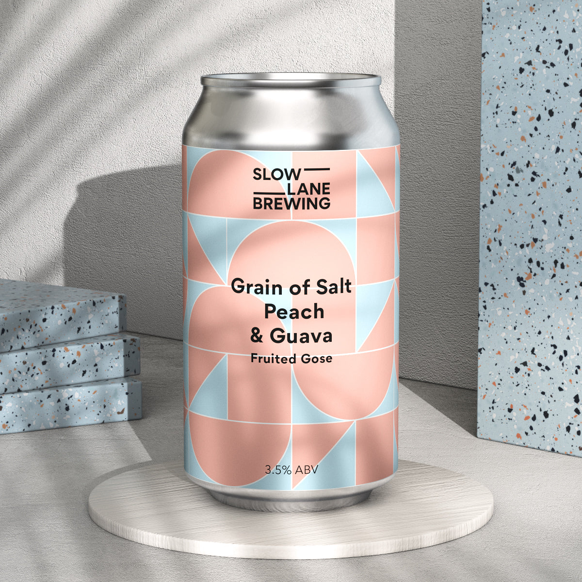 Grain of Salt Peach & Guava - Fruited Gose 3.5% – Slow Lane Brewing