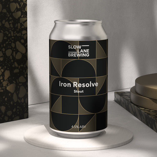 Iron Resolve - Stout 4.5% – Slow Lane Brewing