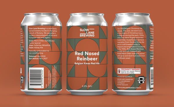 Red Nosed Reinbeer - Belgian Xmas Red Ale 8.8% – Slow Lane Brewing