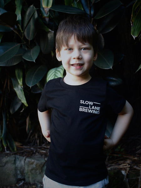 Kids Slow Lane Logo Tee - Black – Slow Lane Brewing