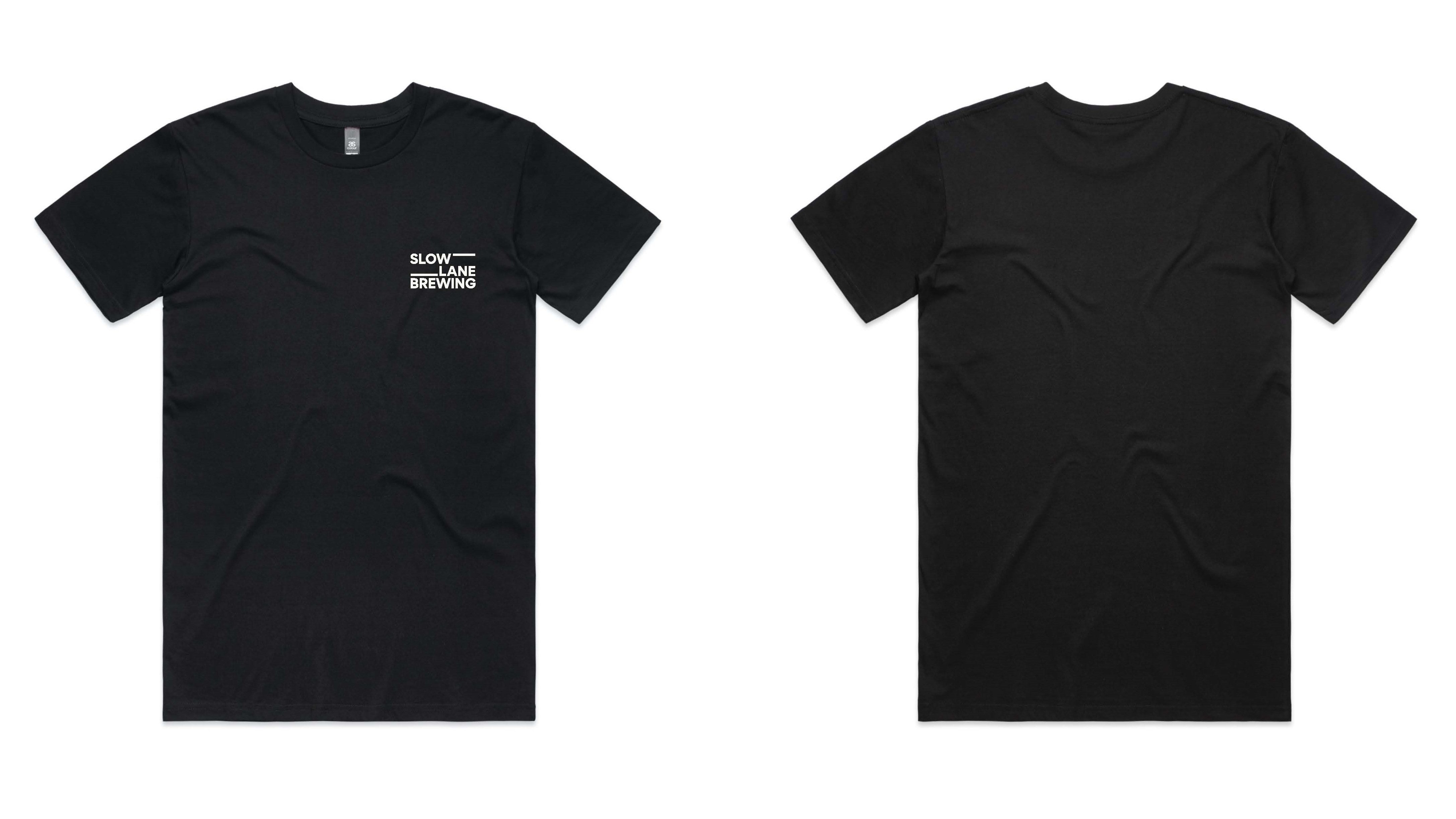 Slow Lane Logo Tee - Black or White – Slow Lane Brewing