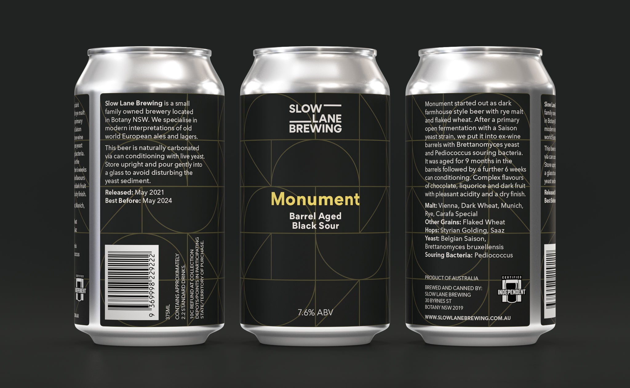 Monument - Barrel Aged Black Sour – Slow Lane Brewing